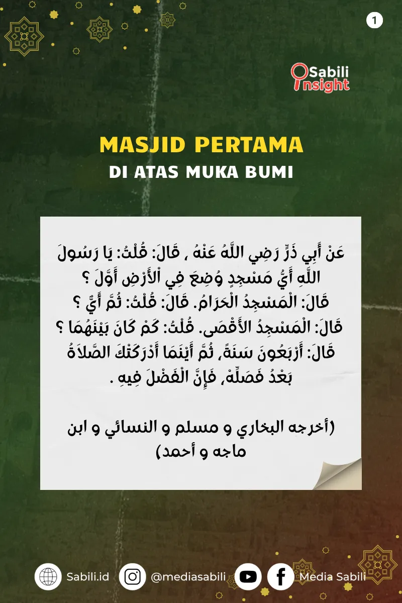 Masjid Pertama di Atas Muka Bumi - Sabili.id